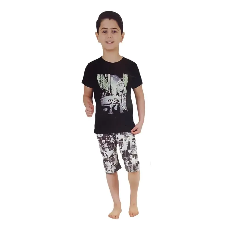 VRABAC Pidžama za bebe Just skate, Crna