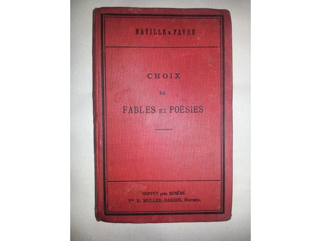 CHOIX DE FABLES ET POESIES 1879.