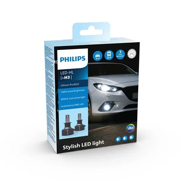 PHILIPS Ultinon Pro3022 HL LED sijalice 12/24V H3 19W, 2 komada