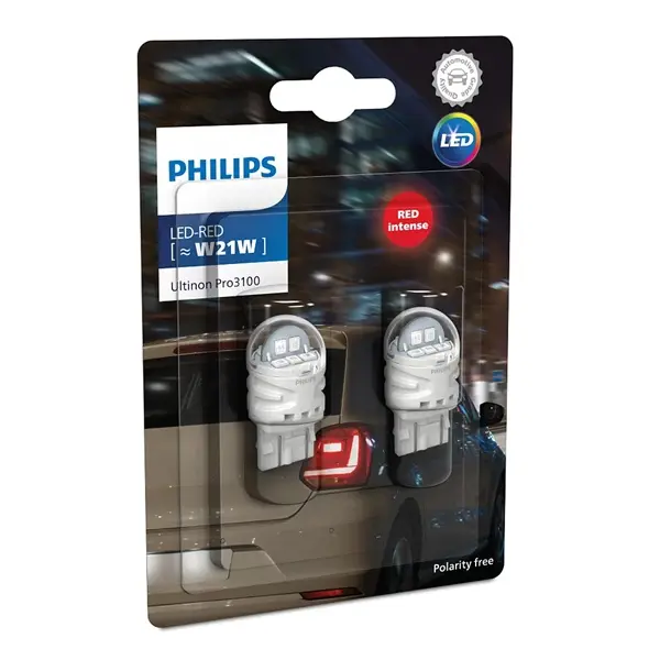 PHILIPS Ultinon Pro3100 SL LED sijalica 12V WR21W 2,2W, 2 komada Crvena