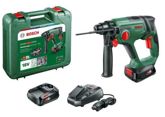 Bosch akumulatorski elektro-pneumatski čekić UniversalHammer 18V; 2x2,5 Ah (06039D6003)
