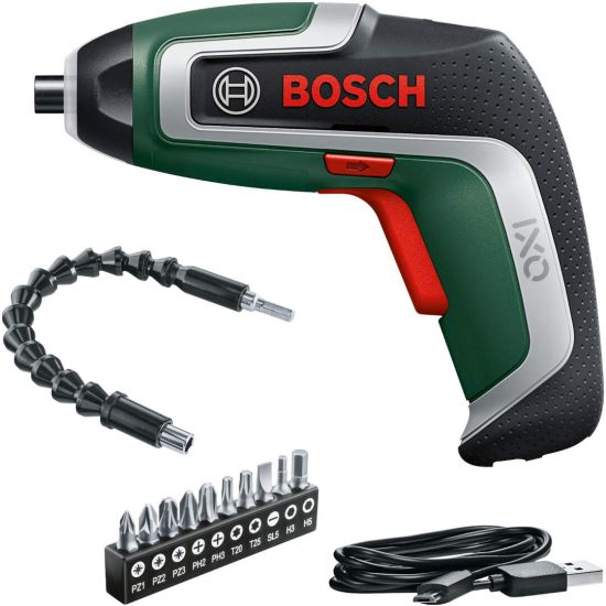 Bosch IXO 7 akumulatorski odvrtač + 10-delni set bitova + fleksibilni produžetak (06039E000A)