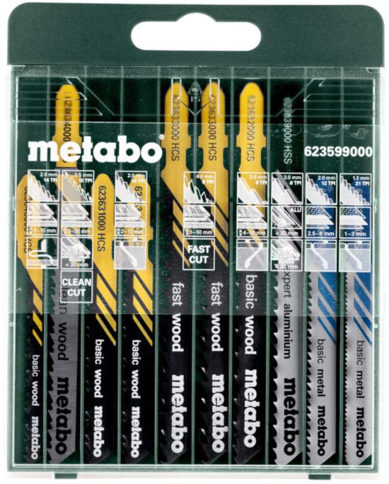 Metabo set 10 testerica za ubodne testere drvo + metal + plastika + aluminijum (623599000)