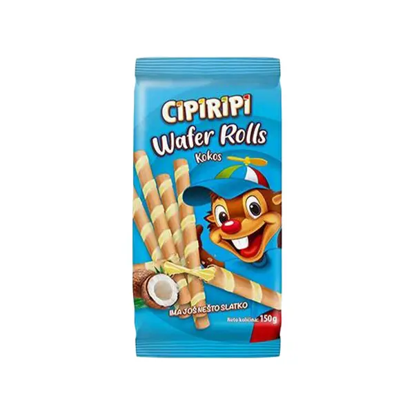 CIPIRIPI Wafer Rolls Kokos, 150g