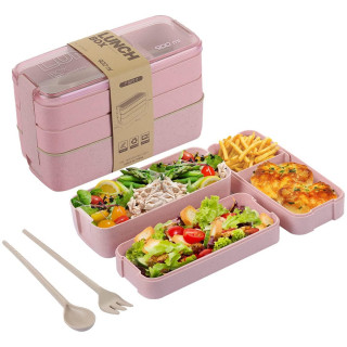 3u1 bento box - eko kutija za ručak sa priborom