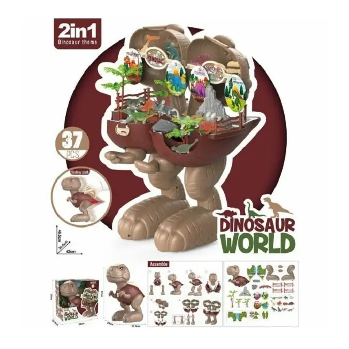 VRABAC Igračka Dino park set 37 kom 11-27312, Smeđa (braon)