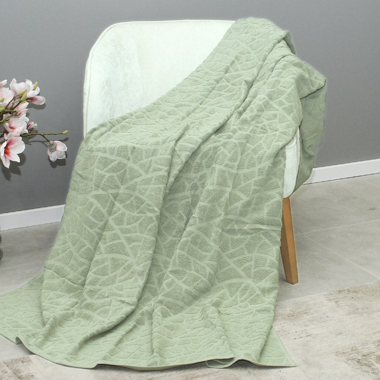 Frotir prekrivač STONE 145x200 - LIGHT GREEN