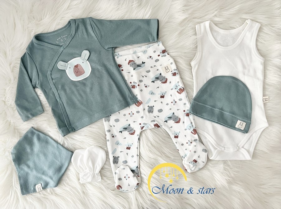 Kompletići za bebe 095, MOON & STARS