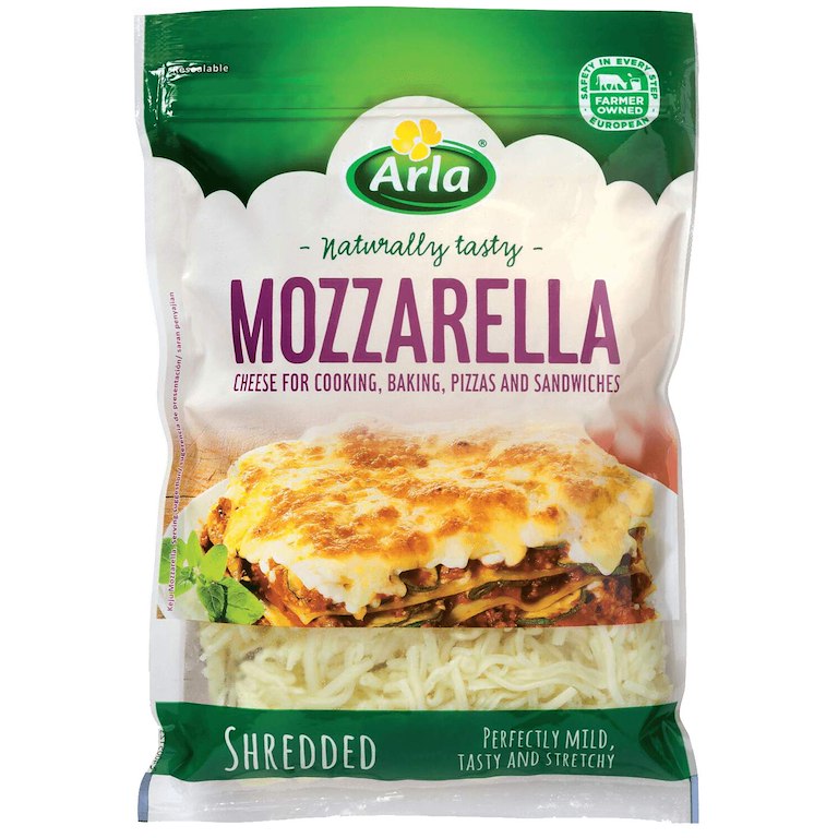 Arla sir mozzarella shredded 175g arla