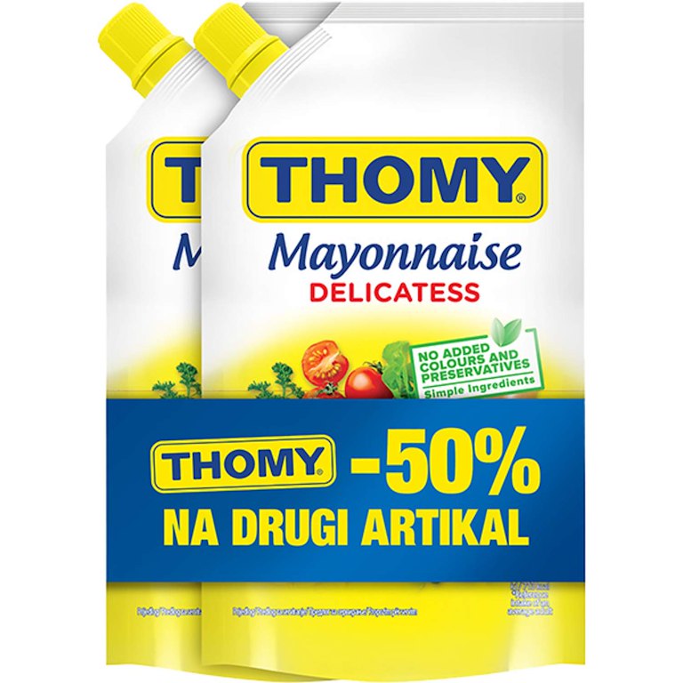 Thomy majonez doy 2x263g 25% gratis thomy