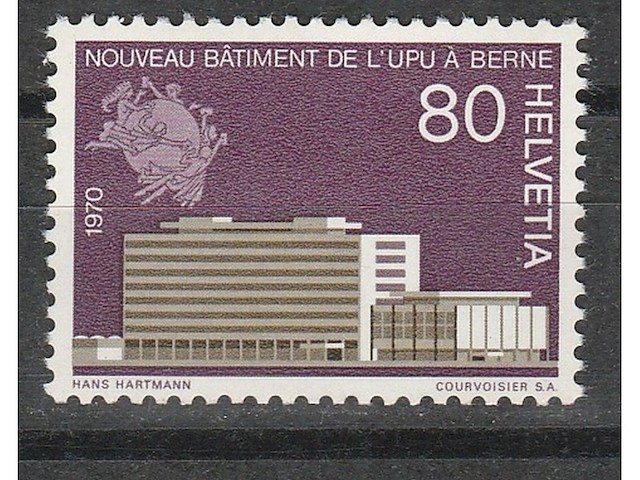 Helvetia - 1970 - U.P.U. Building, Bern - MNH