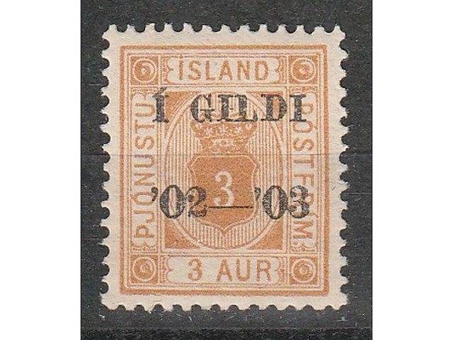 Iceland, Island-Overprint I GILDI `02-`03 - 1902 - MH