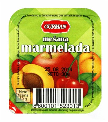 MARMELADA MEŠANA GURMAN 30G
MARMELADA MEŠANA GURMAN 30G