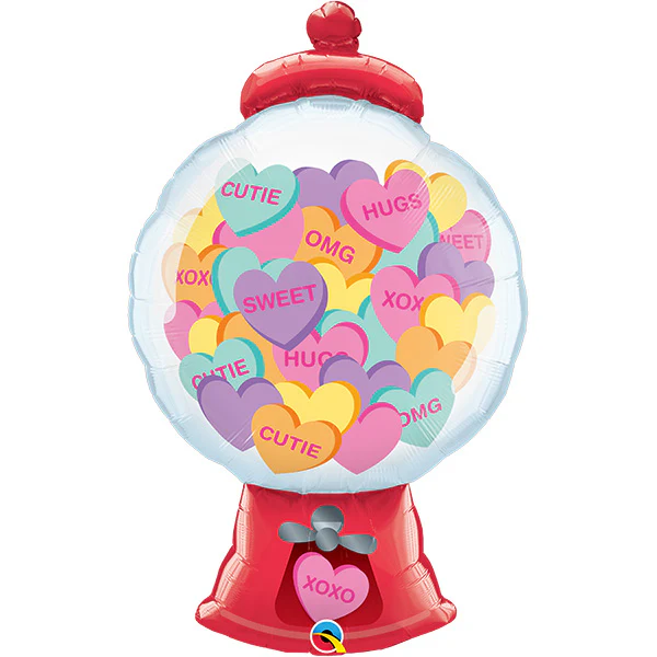 "Candy Hearts Gumball Machine" Balon