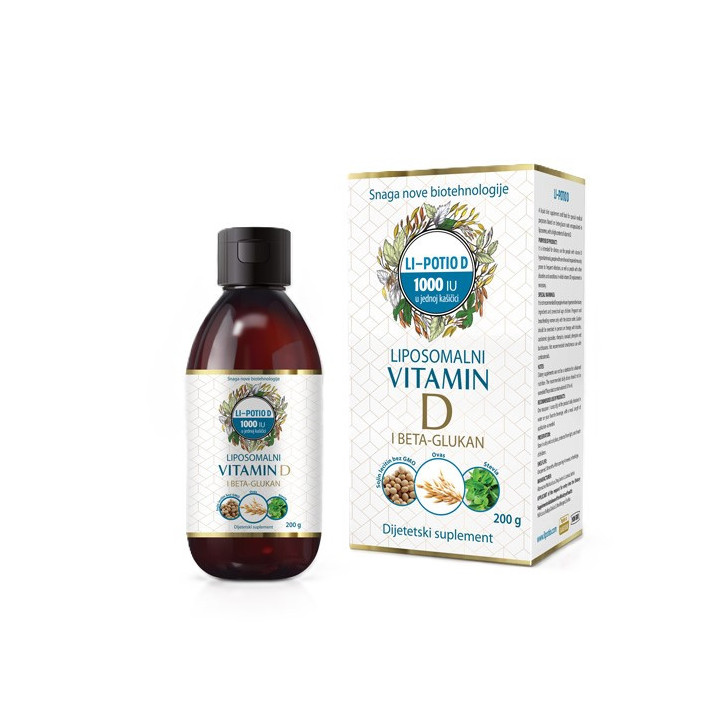 LI-POTIO D - Liposomalni vitamin D + Beta Glukan 200 gr