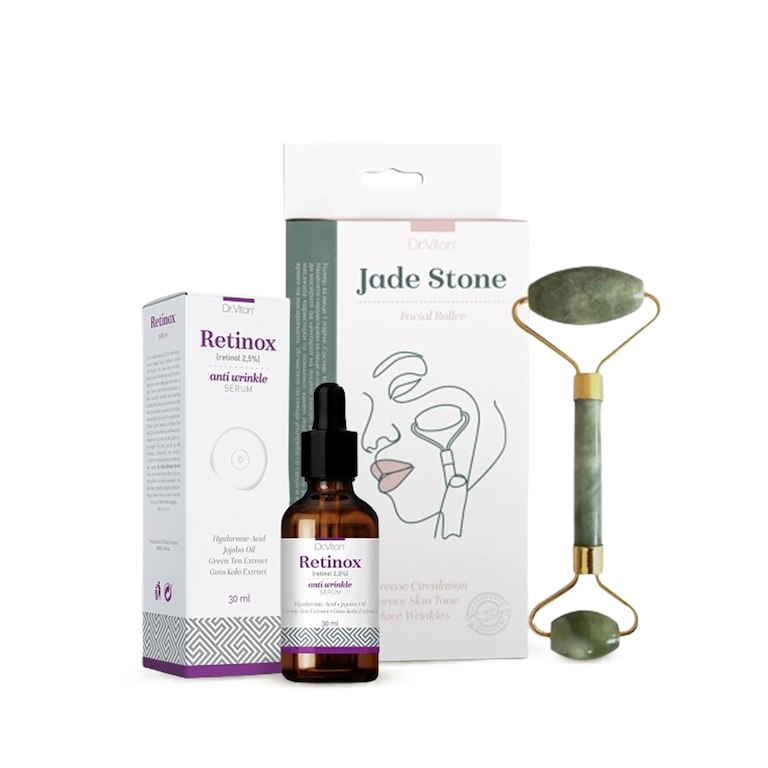 Dr. Viton Retinox serum i Jade Stone Facial Roller