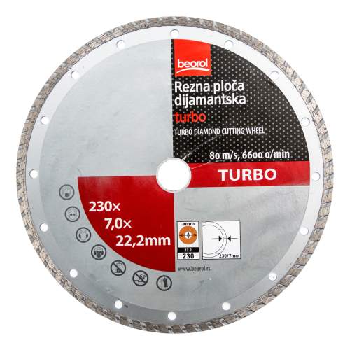 Rezna ploča dijamantska turbo - 230mm