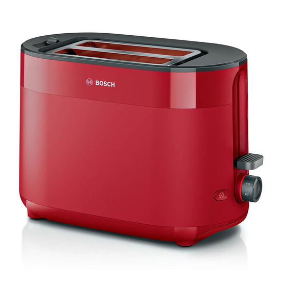 Toster Bosch TAT2M124, 950 W, Crvena