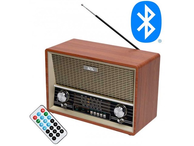 Prenosni multimedijalni retro radio prijemnik BT USB Mp3 RRT4B