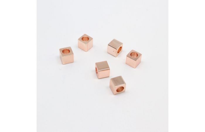 Perla Rose Gold 4x4 mm, otvor 2 mm ( 331015)