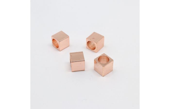 Perla Rose Gold 6x6mm, otvor 4mm ( 331031 )