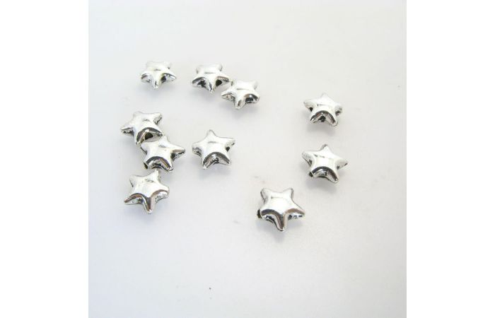 Metalna perla 7 x 3 mm, rupa oko 1 mm- boja antik srebro ( R163AS )