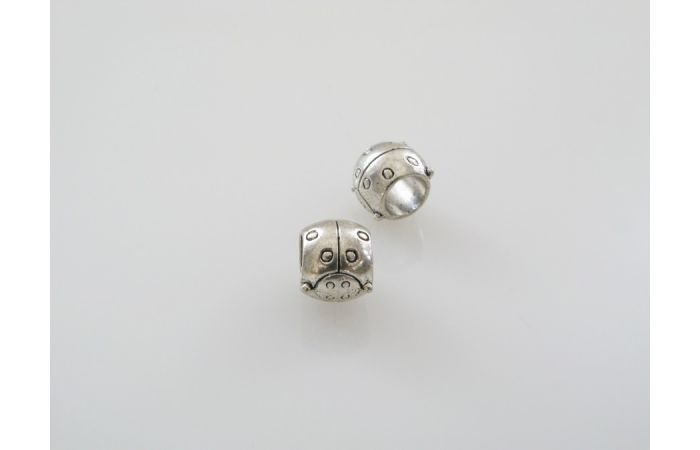 Metalna perla u Pandora stilu 9x8mm, rupa: 5mm, u boji antik srebra ( PANR116S )