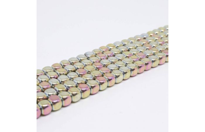 Hematit perle 4x4 mm, boja metalik multicolor light ( 2131251 )