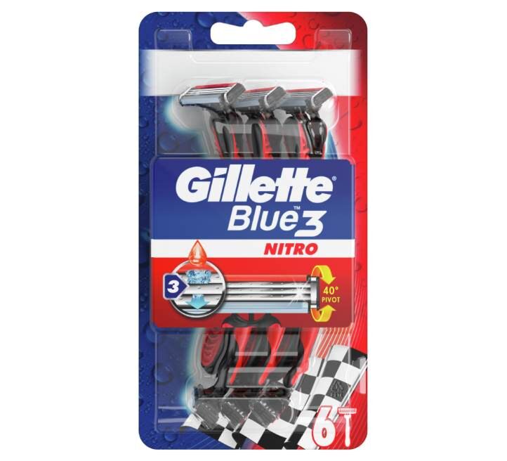 Gillette Blue 3 Nitro brijači 6 kom