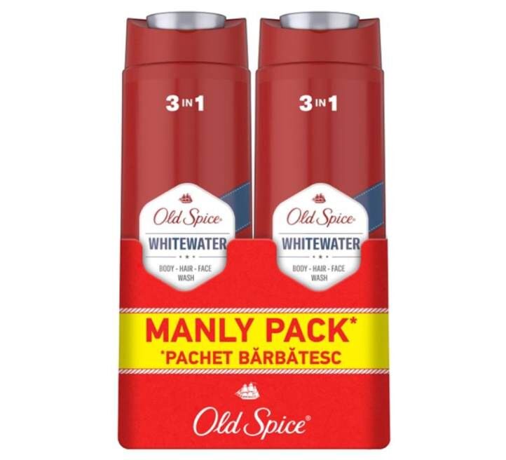 Old Spice Whitewater 3u1 gel za tuširanje 2 x 400 ml