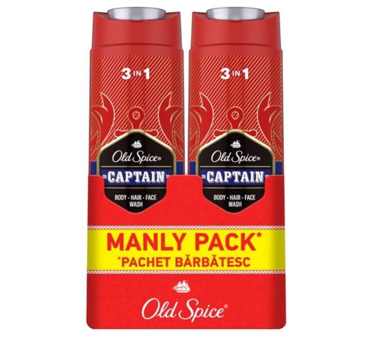 Old Spice Captain Šampon i gel za tuširanje 2 x 400 ml