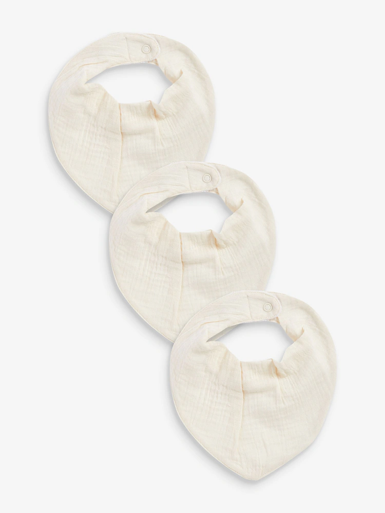 Krem boja - Muslin Beba Dribble BIBS 3 Pack