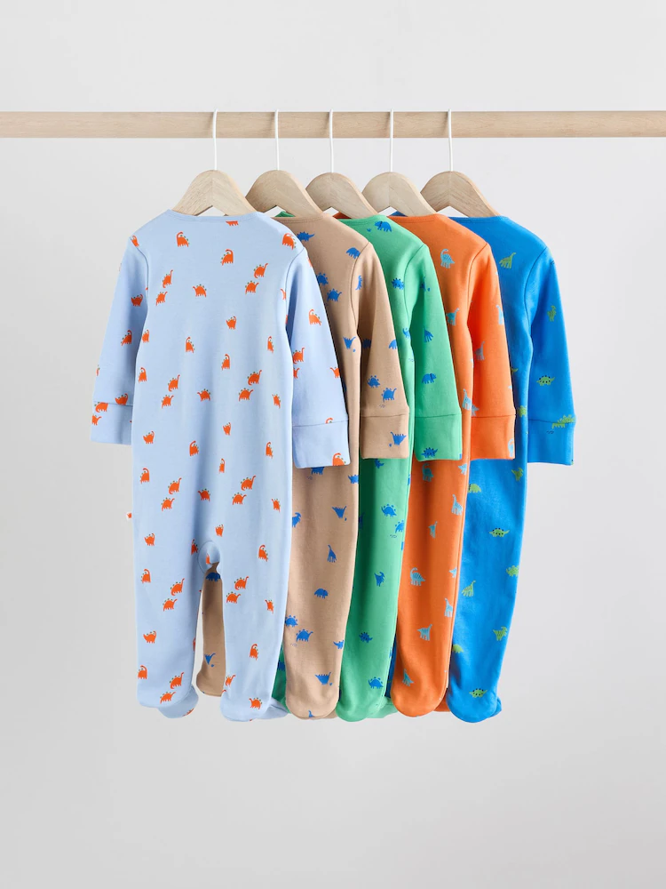 Svetlo - 100% Pamuk Dvosmerni rar Beba Sleepsuits 5 Pack (0mths-2god)