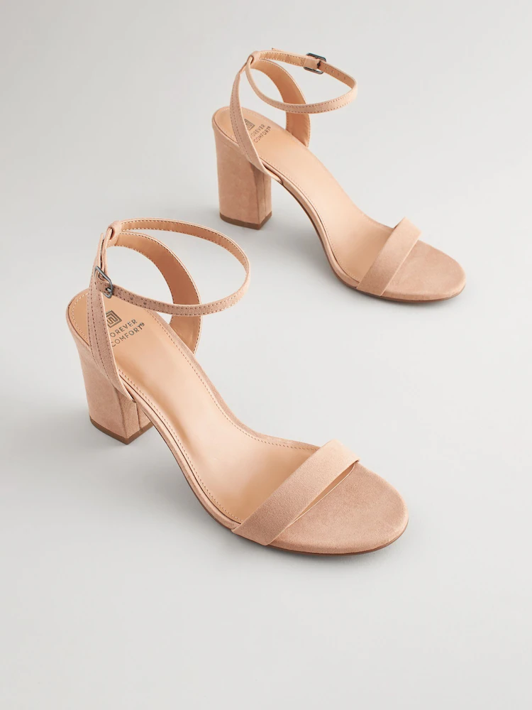 Blush Nude 1 - Forever Comfort® Block cipele na štiklu Sandale