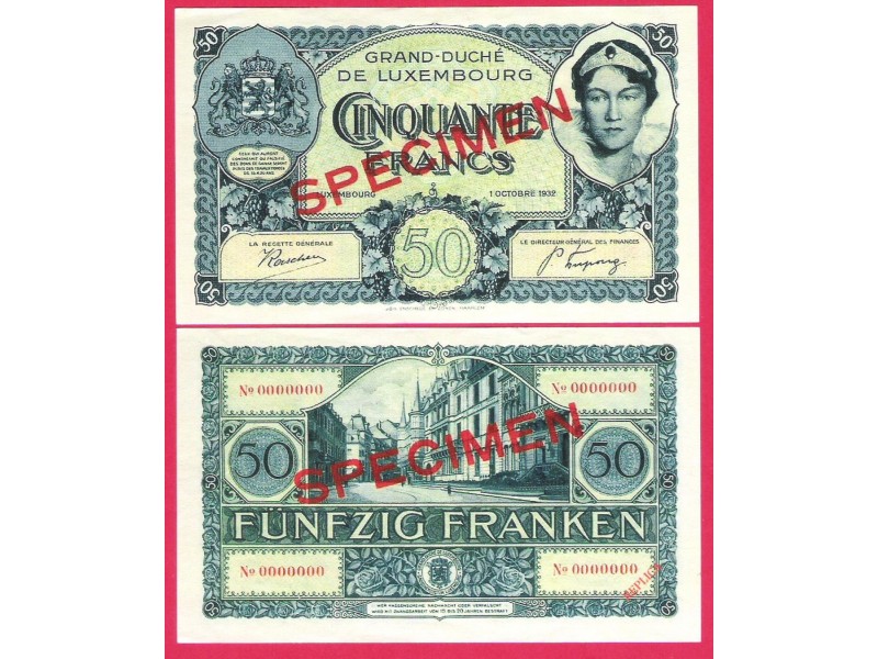 Polimer-Specimen-50.Franken 1932 godina UNC.