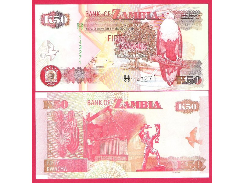 Zambija K50-Kwacha 2009 godina UNC