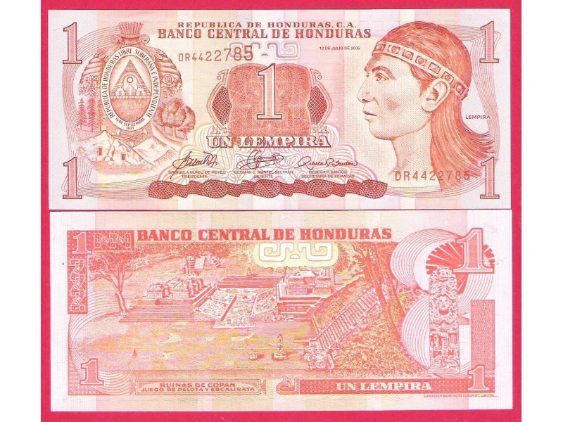 Honduras 1 Lempira 2006 Godina UNC