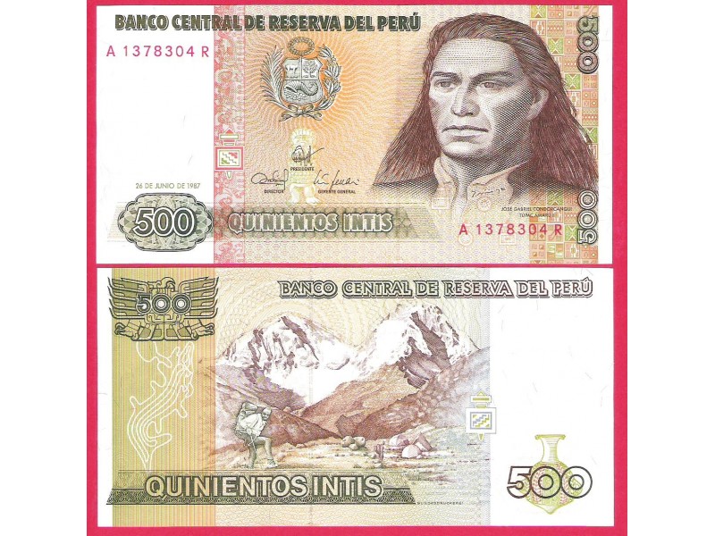 Peru 500 Intjs 1987 Godina UNC