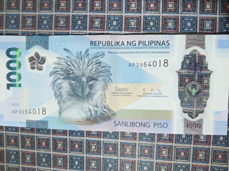 FILIPINI 2022 G.--1000 piso au\unc