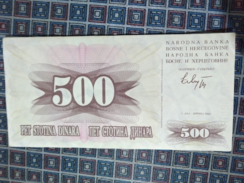 Bosna 1992 500 din AU