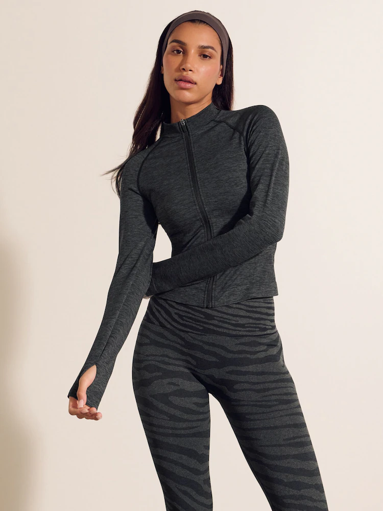 Ugalj Siva - Seamless Active Zip Through Yoga Jacket