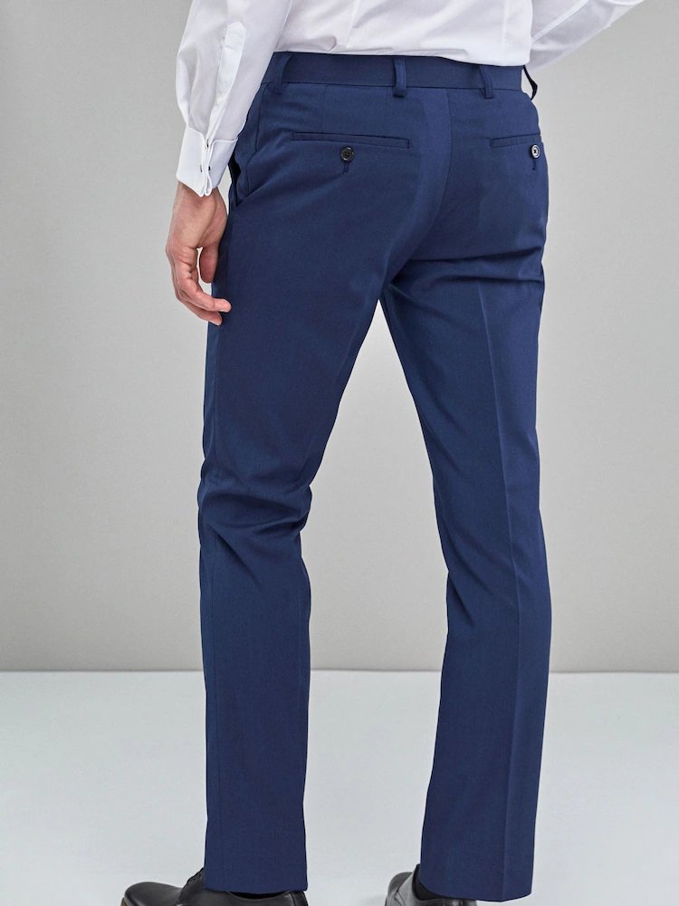 Plavo - Uži kroj  - Stretch Smart Trousers