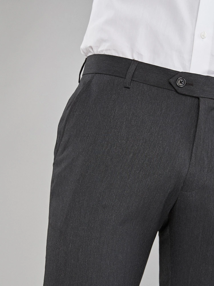 Ugalj Siva - Mršav Fit - Stretch Smart Trousers