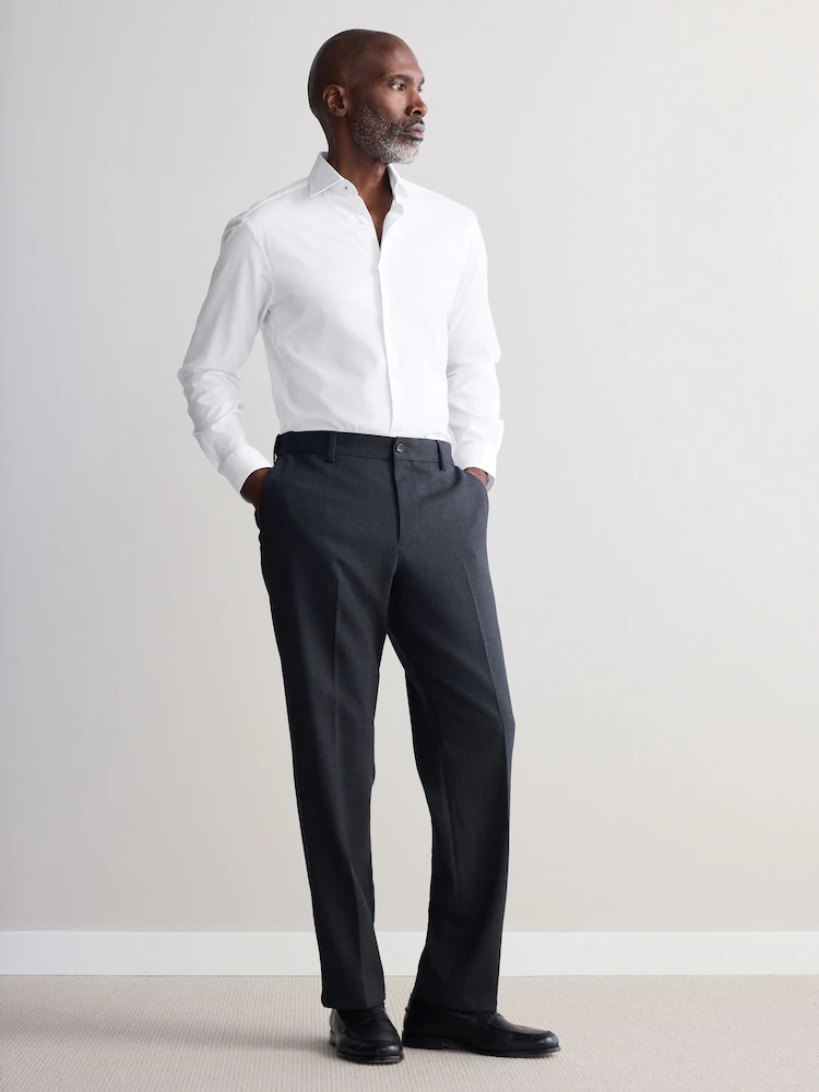 Belo - Signature Egyptian Cotton Textured Formal Shirt With Cutaway Collar