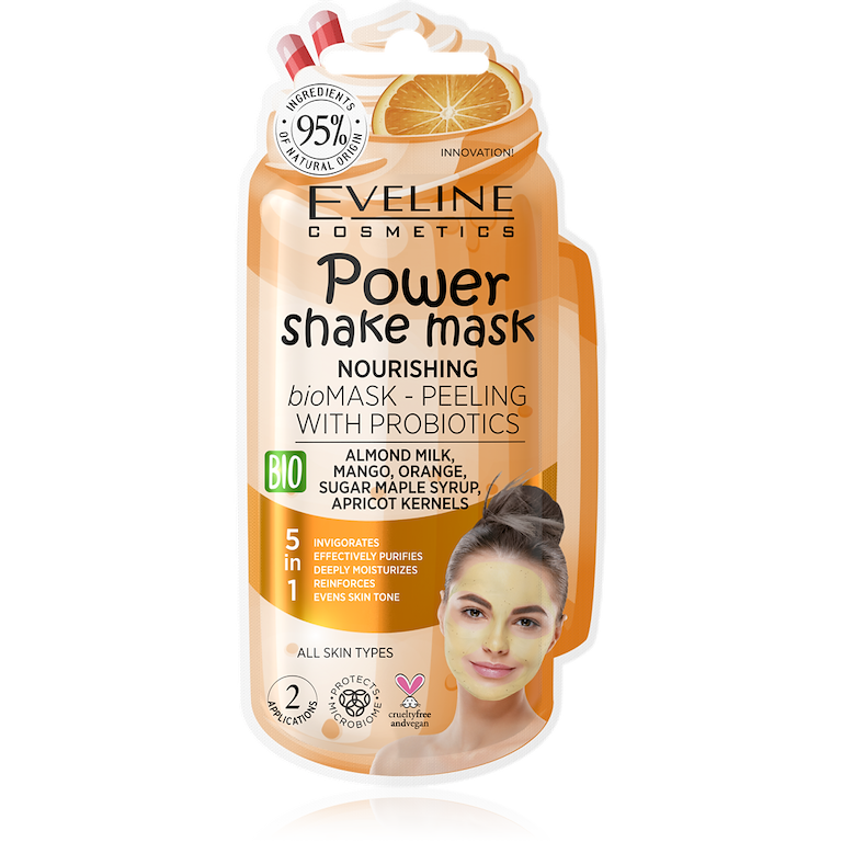 EVELINE - POWER SHAKE MASK - NOURISHING - ORANGE 10ml