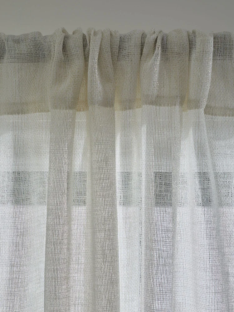 Shimmer Slot Vrh Voile Unlined Sheer Panel Zavese