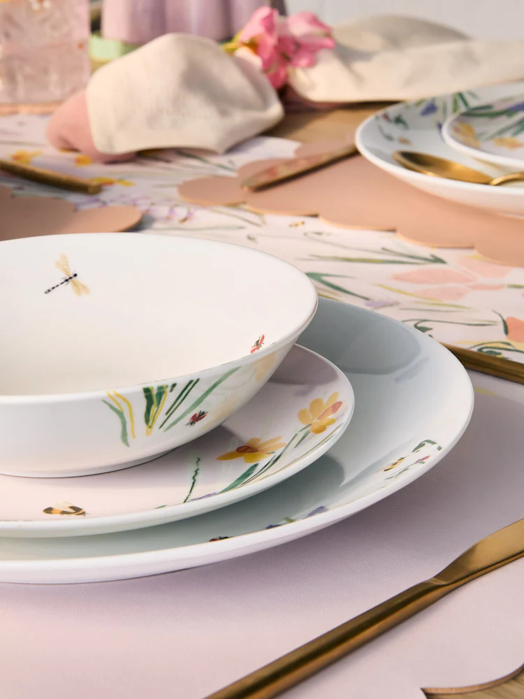 Lila Cvetni uzorak  12 Pieces Dinner Set