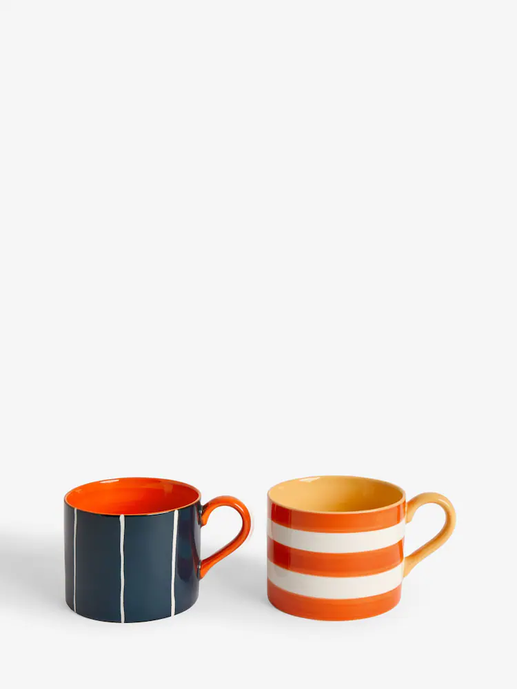 Set of 2 Stripe Mugs