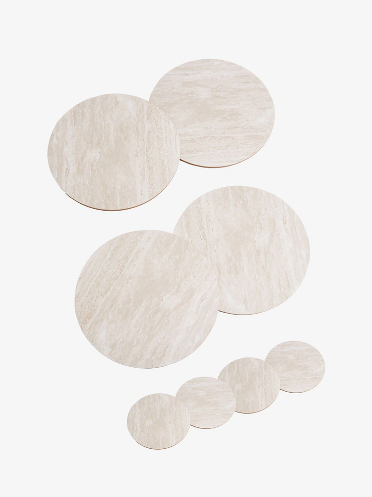Set od 4 Marble Effect Podmetači za tanjire i Podmetač