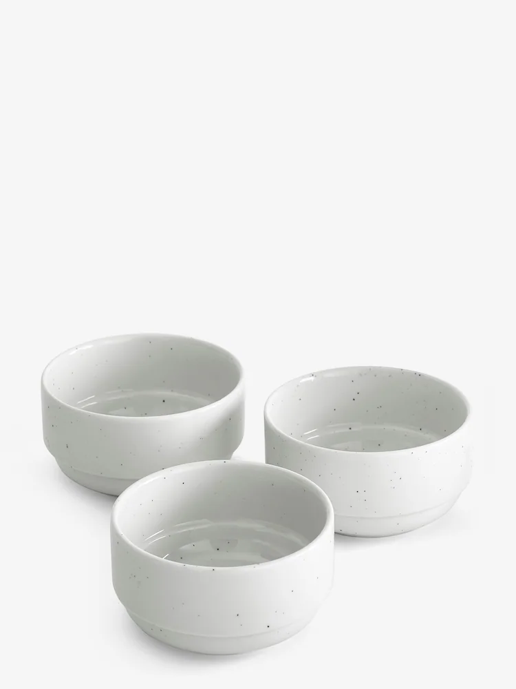 Set of 3 Hayden Speckle Nibble and Dip Bowls